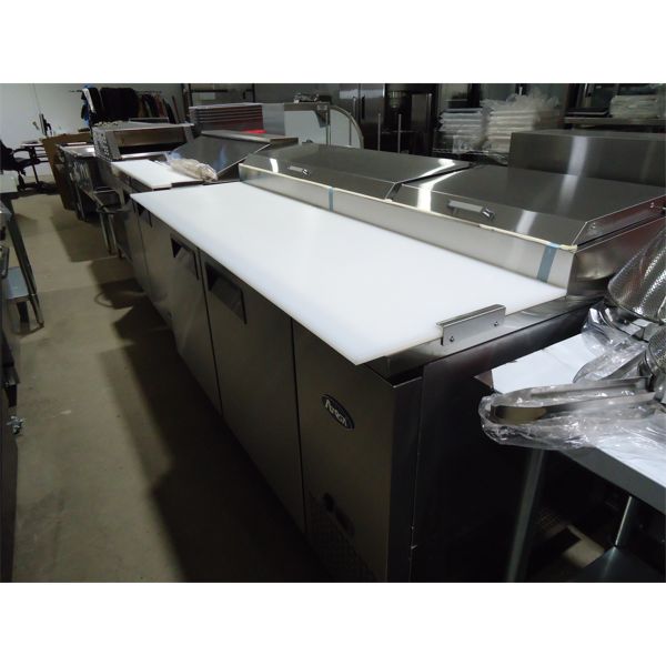NEW Double Door 67" Stainless Steel Refrigerated Pizza Prep Table With ...