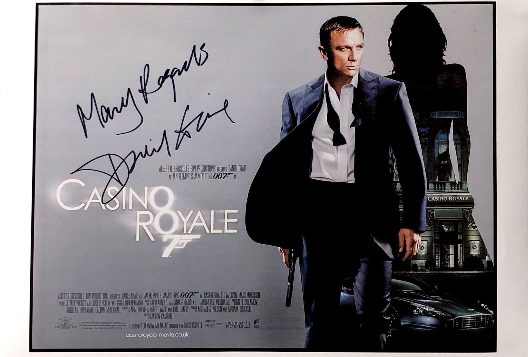 Daniel Craig Autograph Signed James Bond 007 Poster