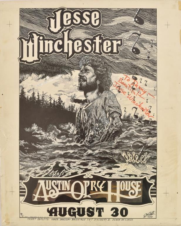 Danny Garrett Original Poster Art Jesse Winchester