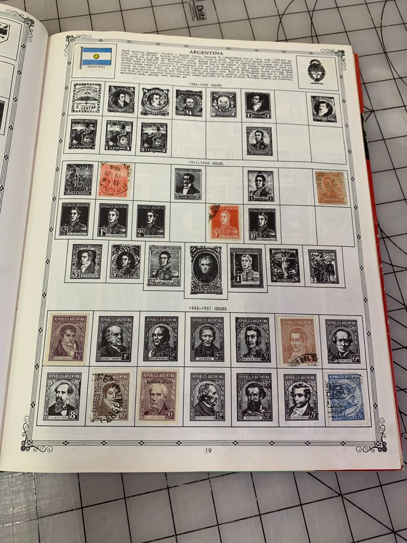 PREMIER WORLD STAMP ALBUM BOOK WITH MANY STAMPS