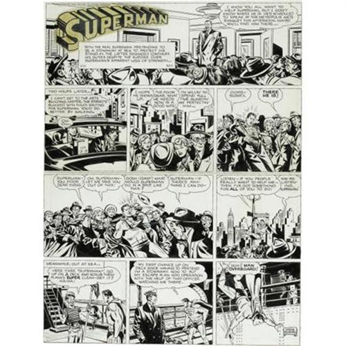 Wayne Boring - Superman Sunday Original Art