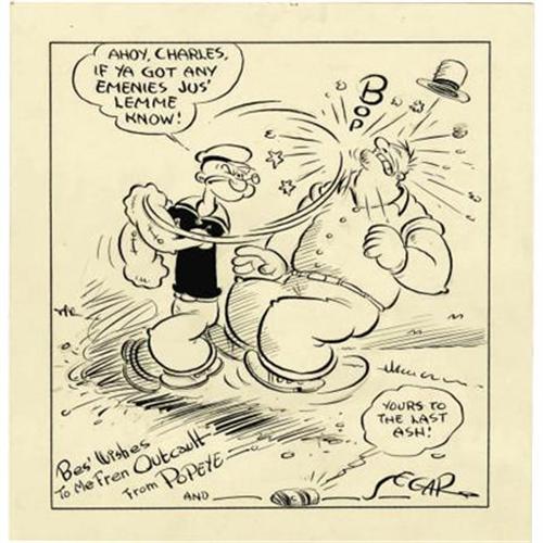Elzie Segar - Popeye Illustration Original Art