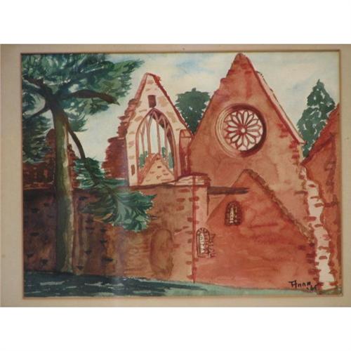 Anna Colquitt Hunter (GA, 1892-1985) Watercolor Houses