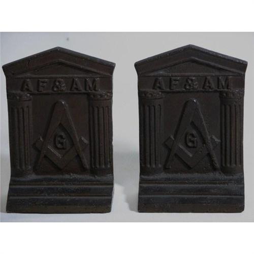 Vintage Masonic Mason Freemason Bookends