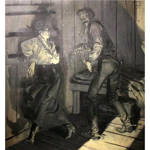 Harold Von Schmidt Western Oil Painting