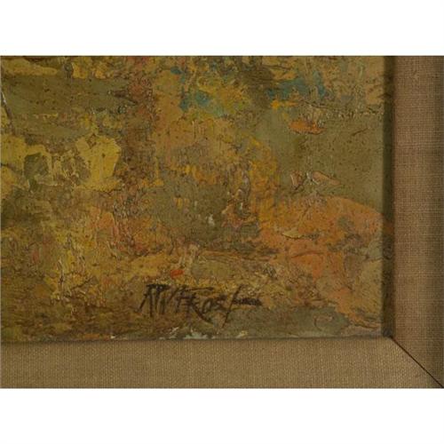 ACRYLIC RUSSELL W. FROST SEATTLE SKYLINE