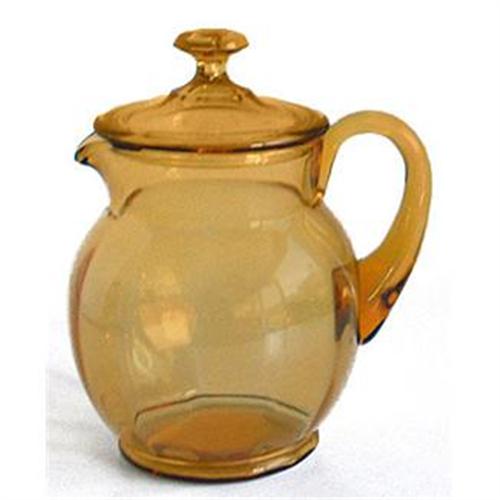NMV Amber Color Depression Glass Guest Pitcher #1724042