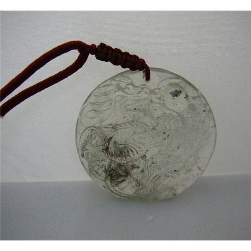 Clear Crystal Round Dragon Pendant / Ornament #1725902