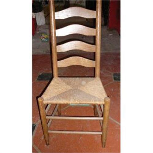 Set of Eight Country Ladderback Dining Chairs #1670116