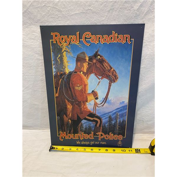 Tin sign Royal Canadian mounted Police