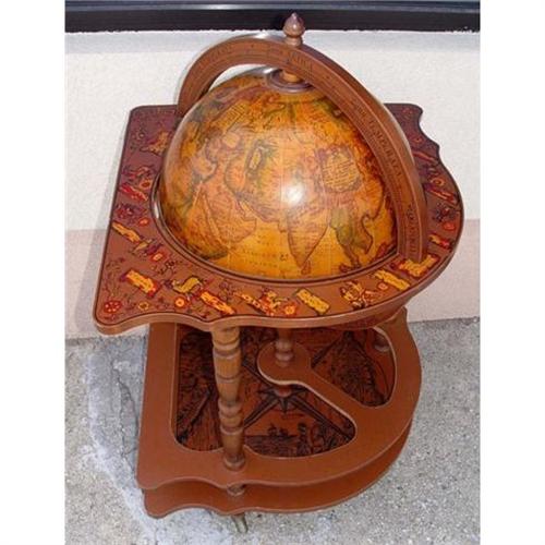 Vintage Old World Globe Bar Caddy Liquor Bottle#1721464