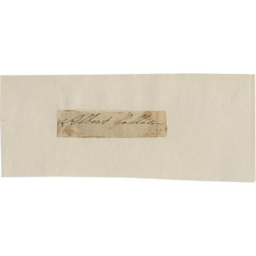 Treasury Secretary Albert Gallatin Signature