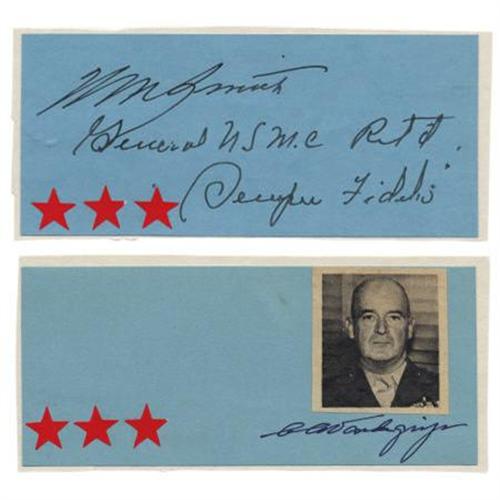 WWII Marine Corps Generals Signatures