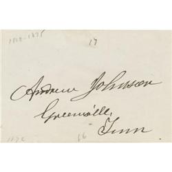 Andrew Johnson Autograph