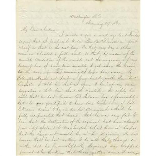 Civil War Content Letter By Capt Daniel Hall