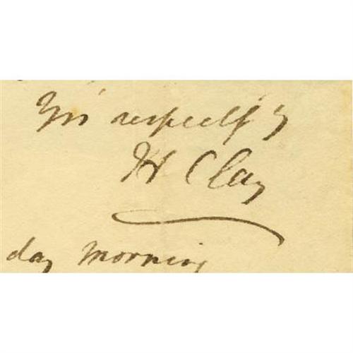 Henry Clay Autograph Letter Signed