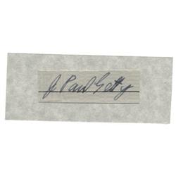 Industrialist J. Paul Getty Signature