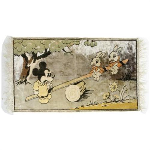 Mickey Mouse Throw Rug (circa 1930s-40s).