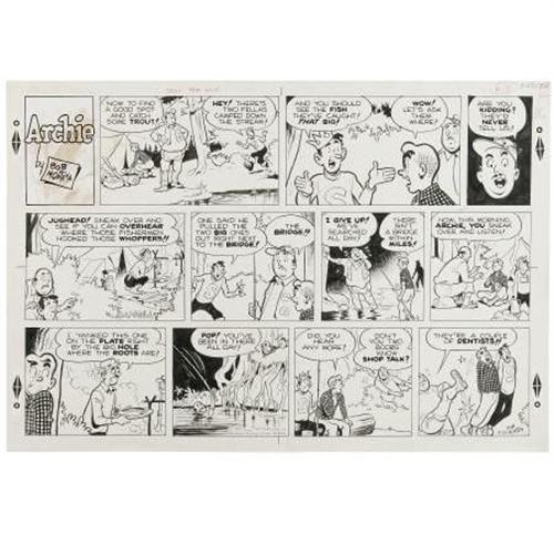 Bob Montana - Archie Sunday Comic Strip Original