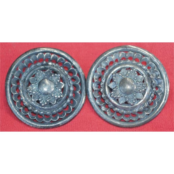 2 inch silver filigree conchos