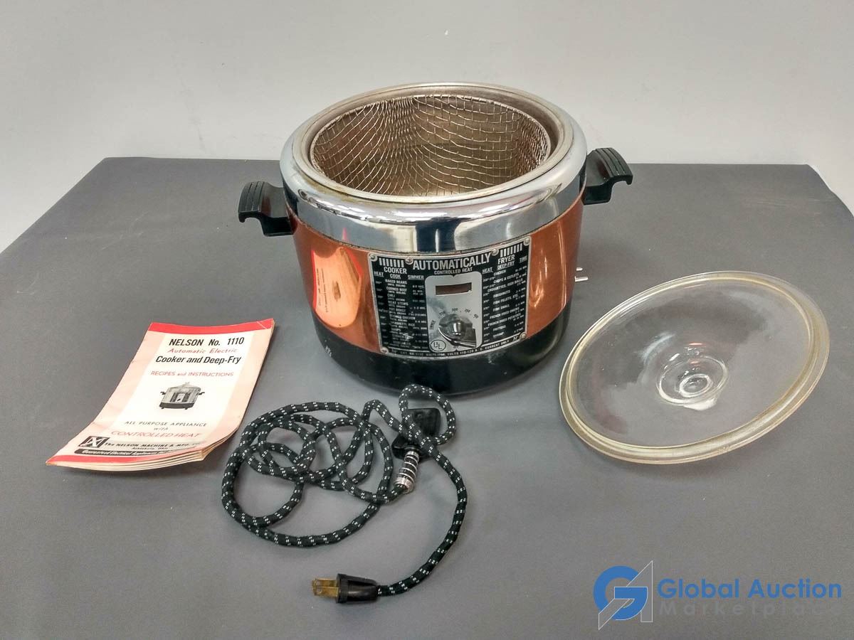 Vintage Nelson No. 1110 Automatic Electric Cooker & Deep-Fryer