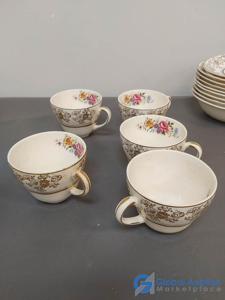 Alfred Meakin England Golden Posy 22KT Gold China & Sovereign Potters ...