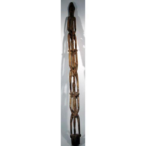 AN ASMAT ANCESTOR POLE (mbis),