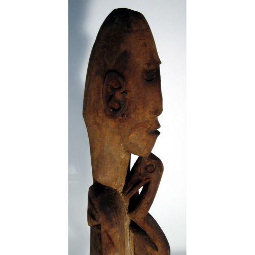 AN ASMAT ANCESTOR POLE (mbis),