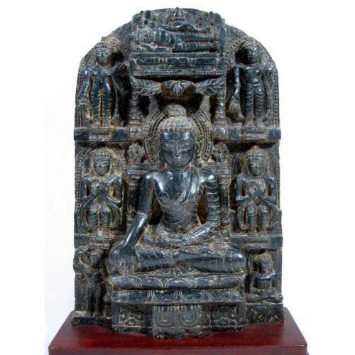 A SPLENDID INDIAN PALA SCULPTURE OF BUDDHA SHAKYAMUNI,