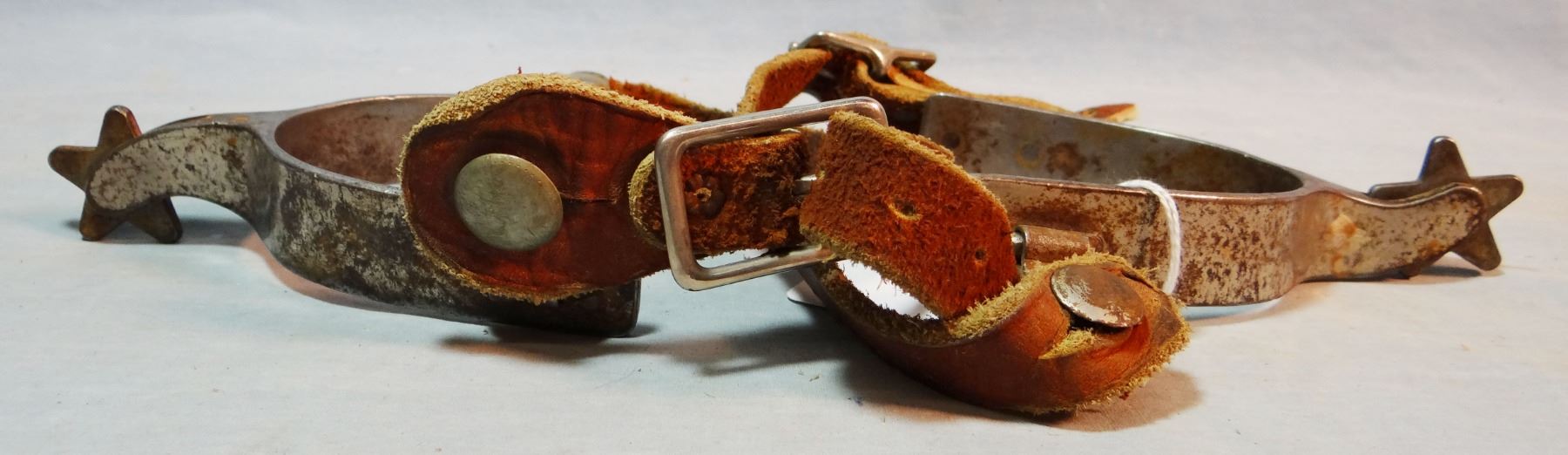 Kelly short-shank spurs w/5 pt rowels and Buermann 1880's OK spurs ...