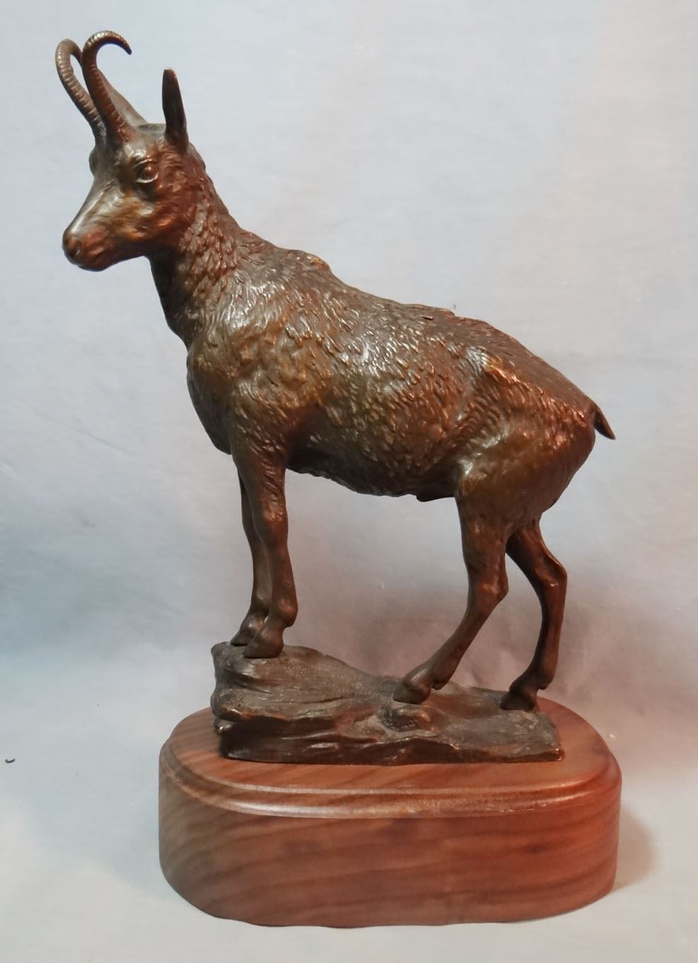 Pronghorn antelope bronze, artist unknown, 10" h x 8"