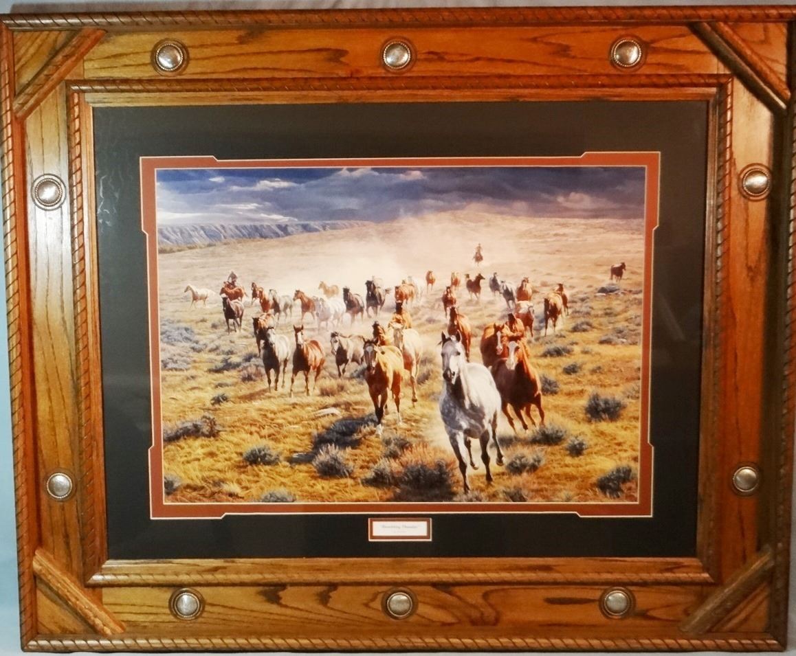 Cox, Tim limited edition framed print, Rumbling Thunder-Herd of Horses ...