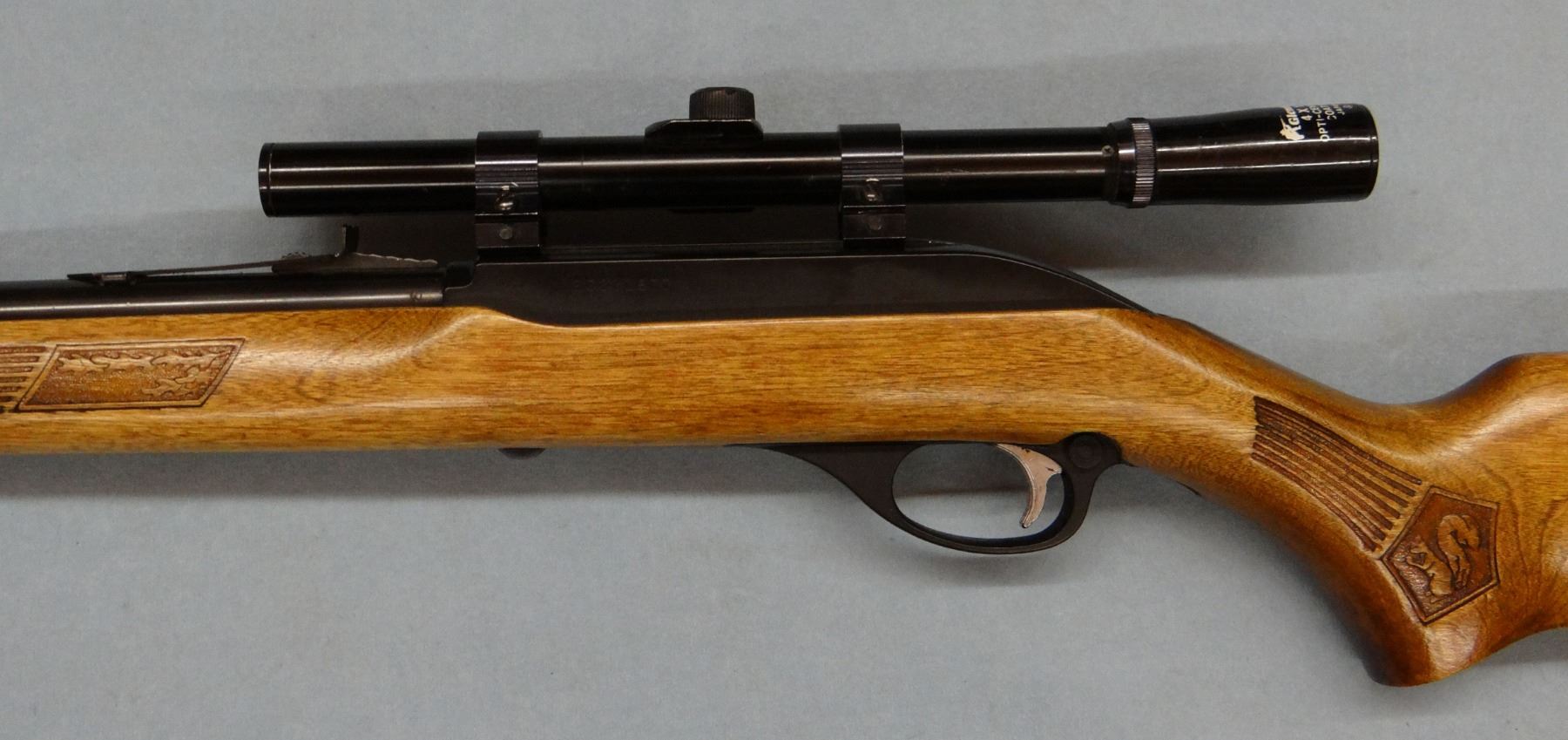 Marlin Glenfield 60 rifle, .22LR, semi-auto, tube feed, scope