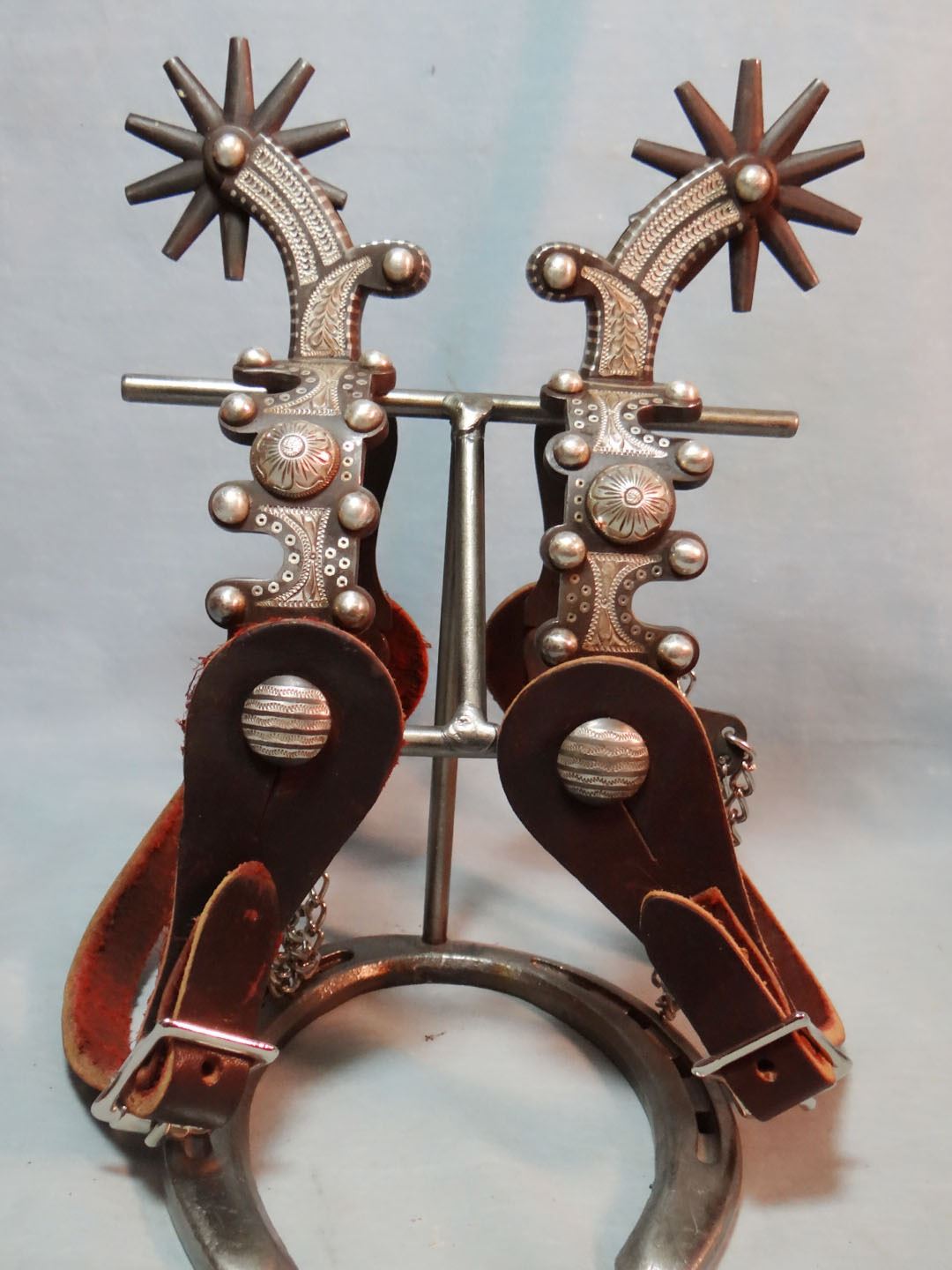 E. Garcia silver mtd. spurs, fancy