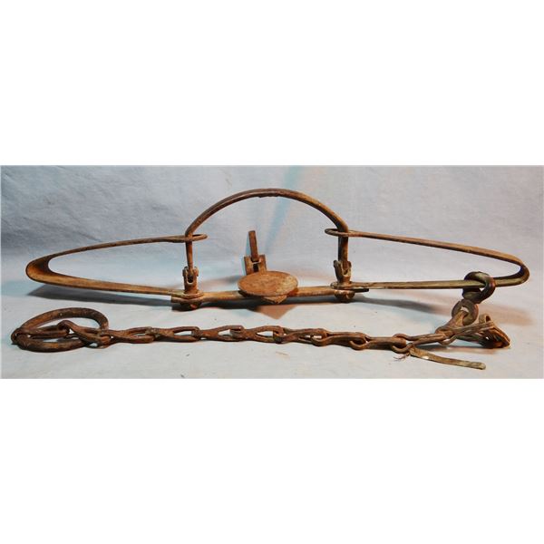 S. Newhouse #4 coyote trap, double spring, original chain