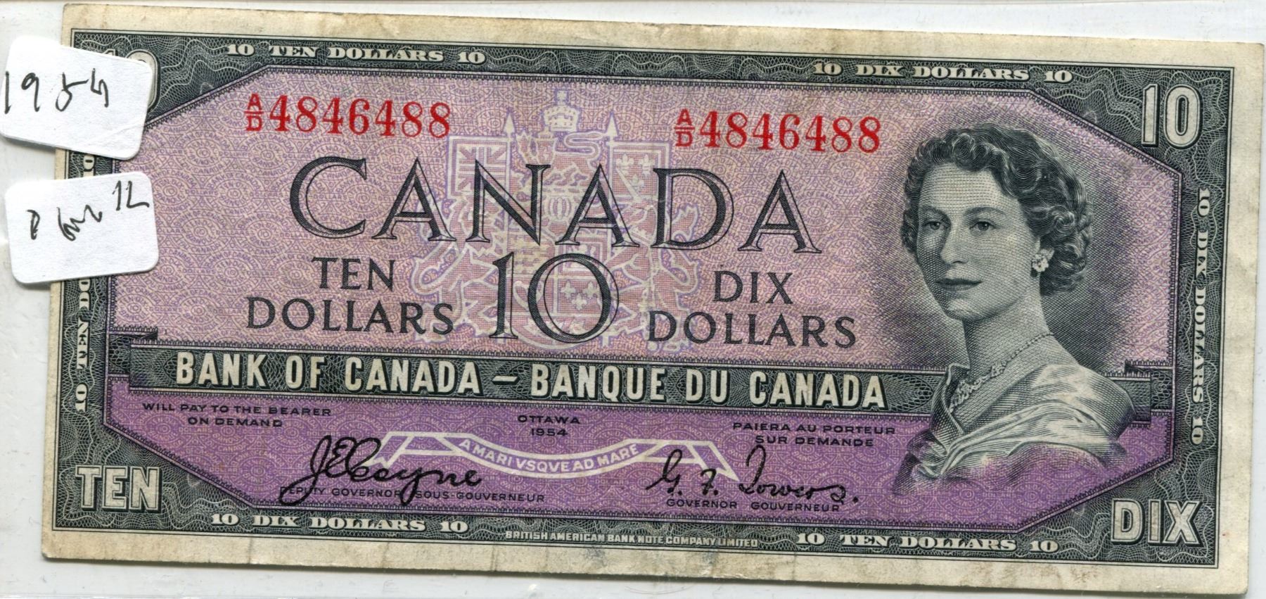 1954 Canada 10 Dollar Bill (Devils Face) - Schmalz Auctions