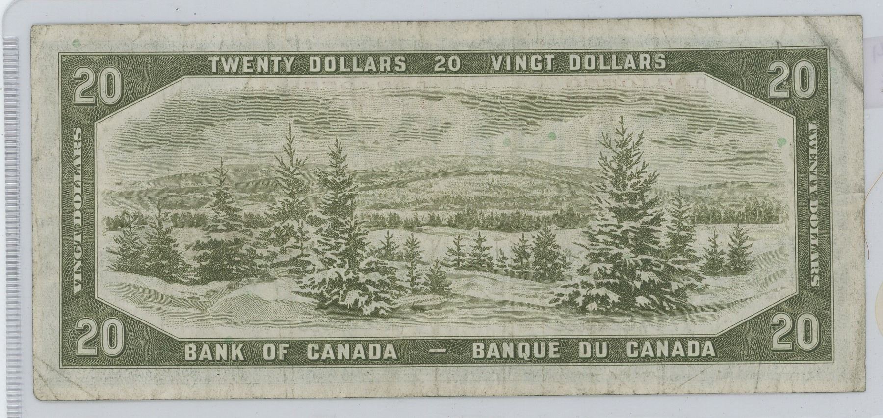 1954 Canadian 20 Dollar Bill DEVIL'S FACE Note - Schmalz Auctions