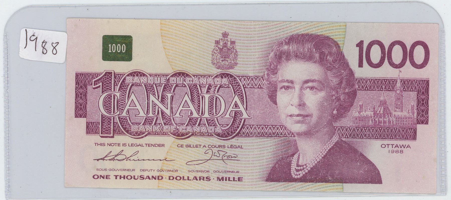 1988 Canadian 1000 Dollar Bill 1988-canadian-1000-dollar-bill