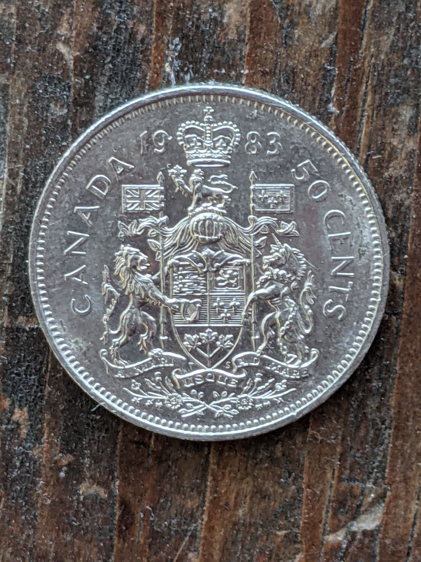 silver 50 cent 1983