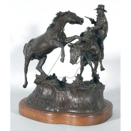 JOHN D. FREE 15" bronze titled "Mestenero
