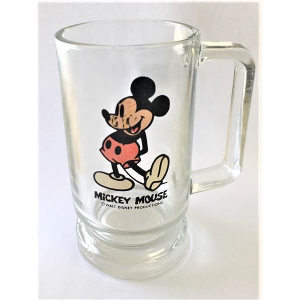 Mickey Mouse Walt Disney Glass Mug, 5.5" Height