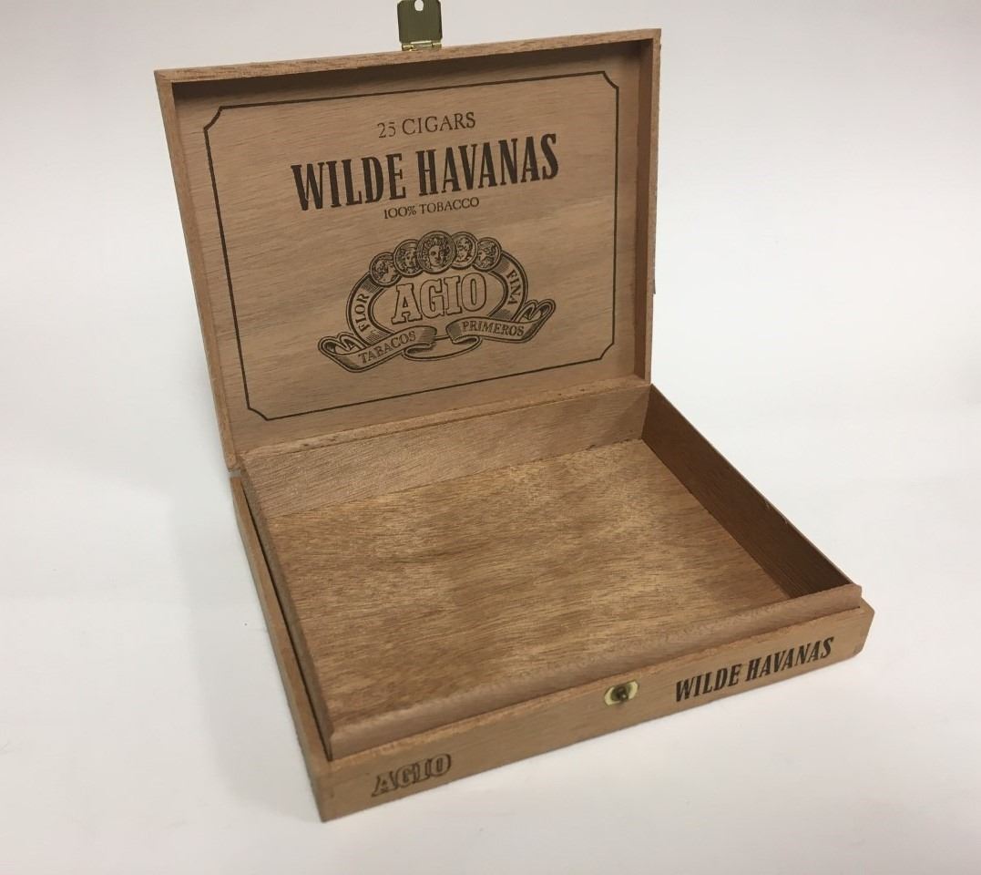 Vintage Agio Wilde Cigarillos Wooden Cigar Box, Made in Holland