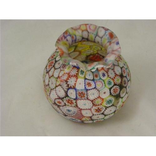 Fantastic Vintage Millefiori Ruffled Vase #1781721