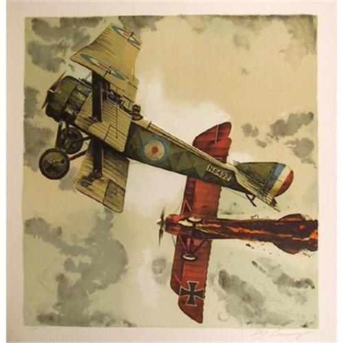 Merv Corning S/N Lithograph, "Black Pilot" #1773404