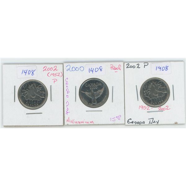 2 X 2002 2000 Canadian 25 Cent Coins Schmalz Auctions 2-x-2002-2000-canadian-25-cent-coins-schmalz-auctions