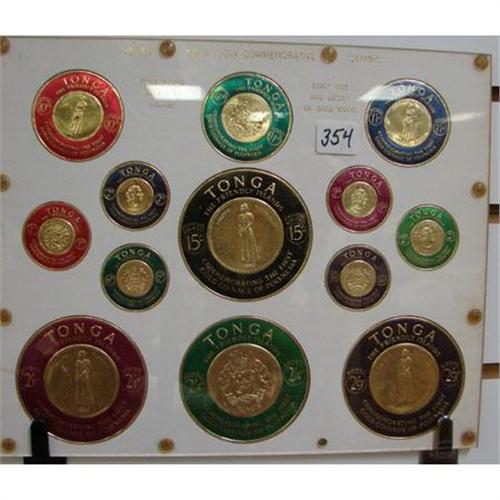 Tonga Gold Coin Stamp Set in Holder