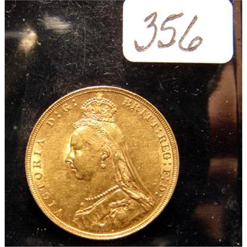 1891 Queen Victoria Sovereign Gold AU