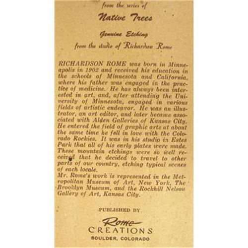 Richardson Rome, Etching