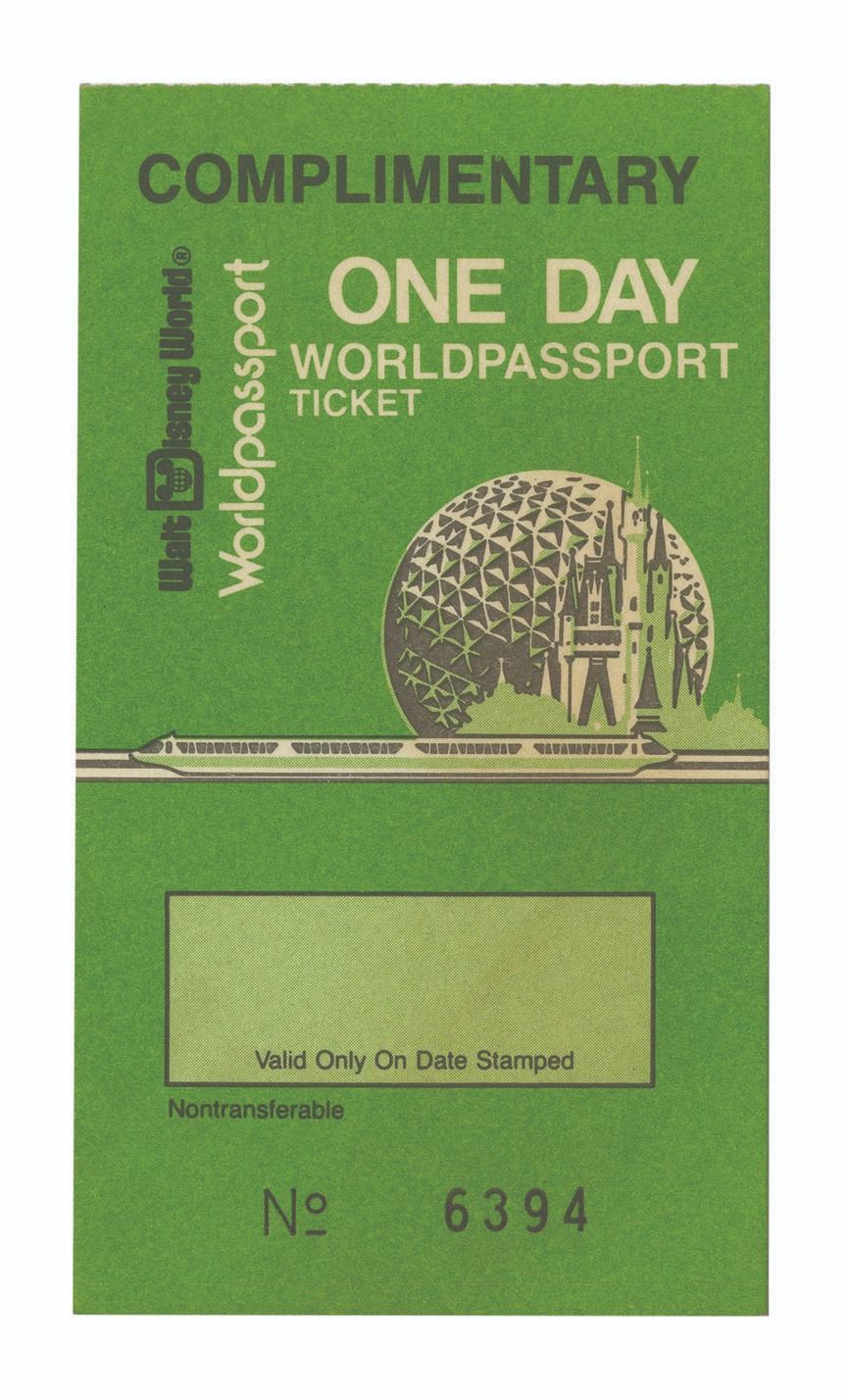 Walt Disney World Complimentary Worldpassport Ticket