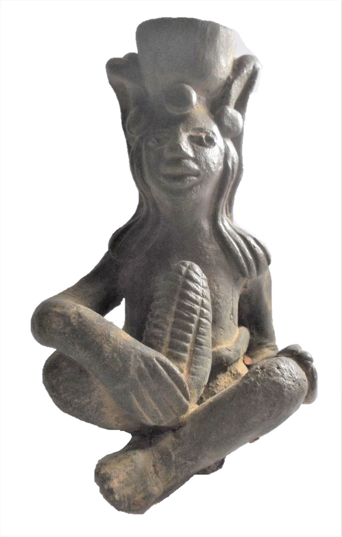 Seated Figure with Maize Statue